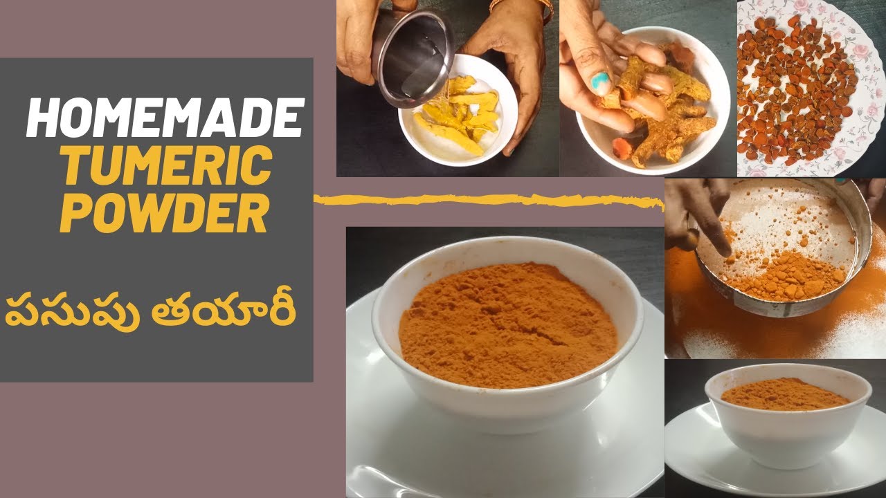 Home Made Turmeric Powder Preparation | How to make Turmeric Power at ...