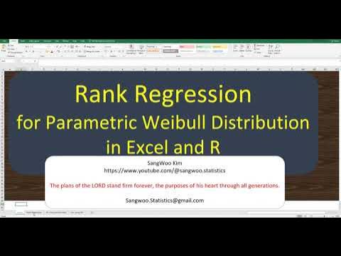 291 Rank Regression for Weibull distribution in Excel and R - YouTube