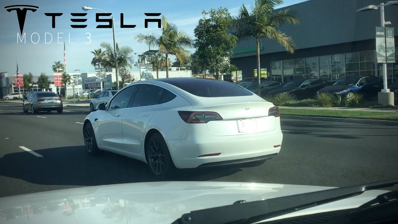 Racing a Tesla Model 3? | Tesla 3 spotting LA, CA - YouTube