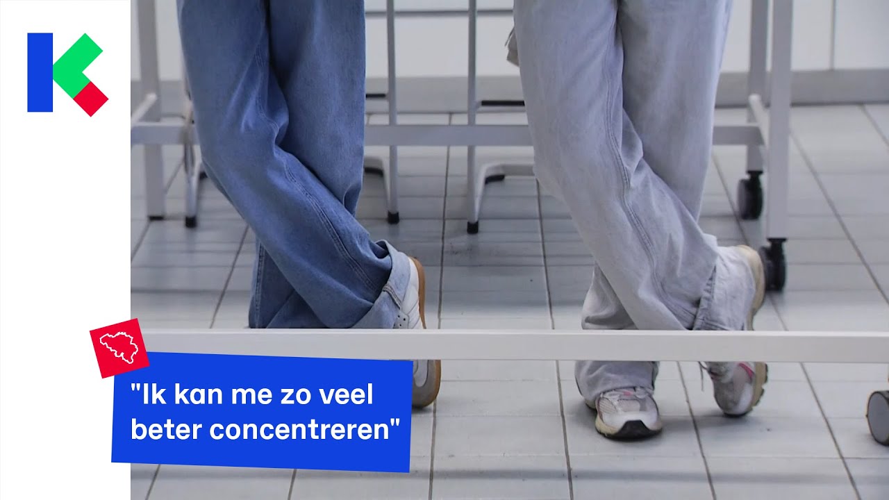 Niet meer stilzitten in de klas, maar wel rechtstaan! - YouTube