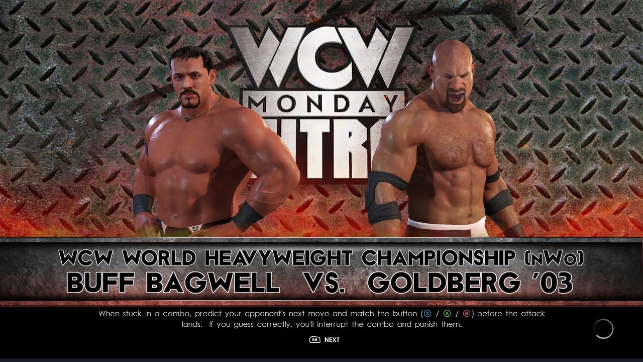 Buff Bagwell vs. Goldberg WCW World Heavyweight Championship WCW Monday ...