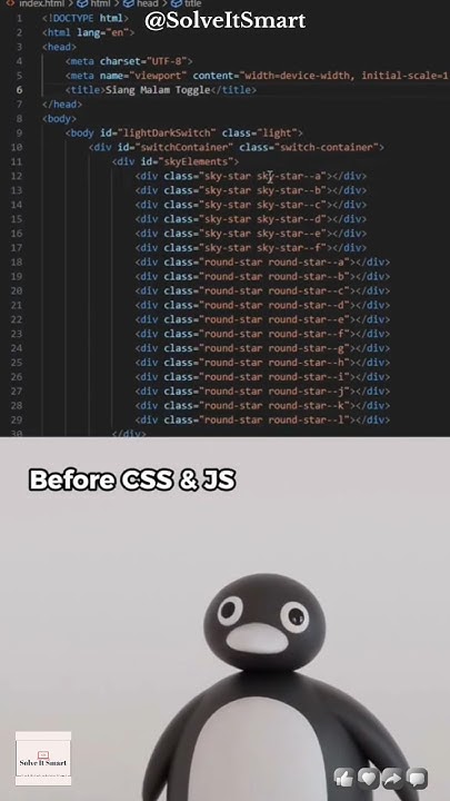 🔥After CSS and JS - Light & Dark Mode || Solve It Smart - YouTube