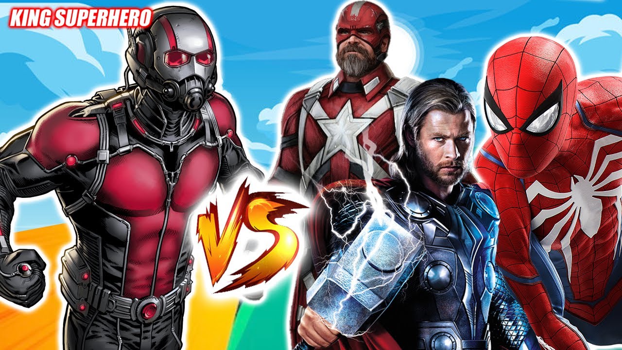 ANT MAN VS THOR, SPIDER MAN AND GUARDIAN‼️THE AVENGERS MARVEL SUPERHERO ...