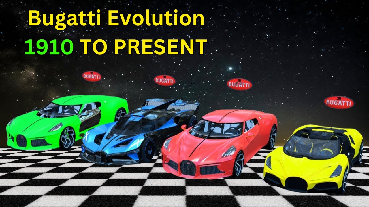 Bugatti Evolution 1910 TO PRESENT | 3D Data Comparison | #RealDataSet # ...