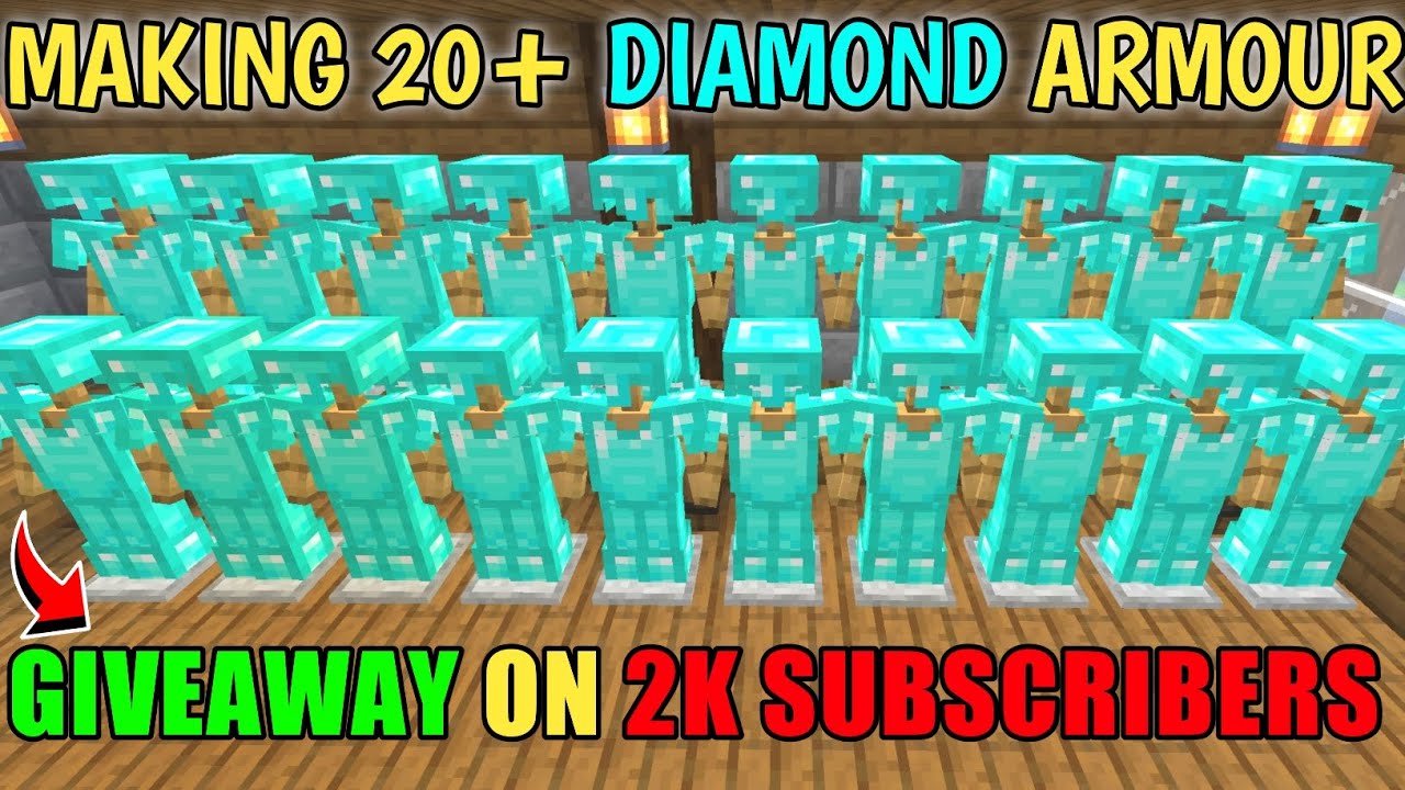 How to Build 20+ Diamond Armour in Minecraft | Minecraft Diamond Armour ...
