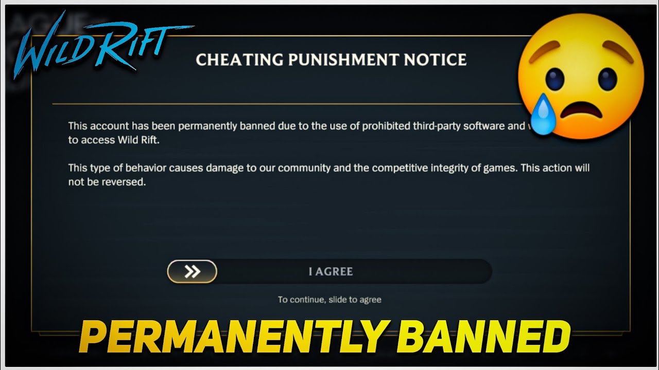 LOL MOBILE! I WILL GET PERMANENTLY BANNED NOTICE FROM WILDRIFT! - YouTube