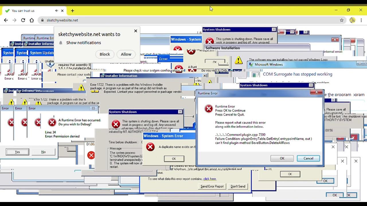 Do not trust sketchy websites - YouTube