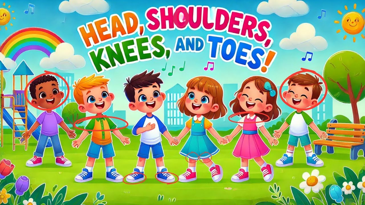 HEAD SHOULDERS KNEES And TOES Song| Dance Music Songs For Kids ...