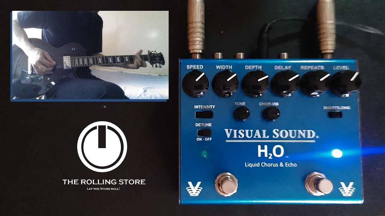 Visual Sound H2O Liquid Chorus & Echo Short Test - YouTube