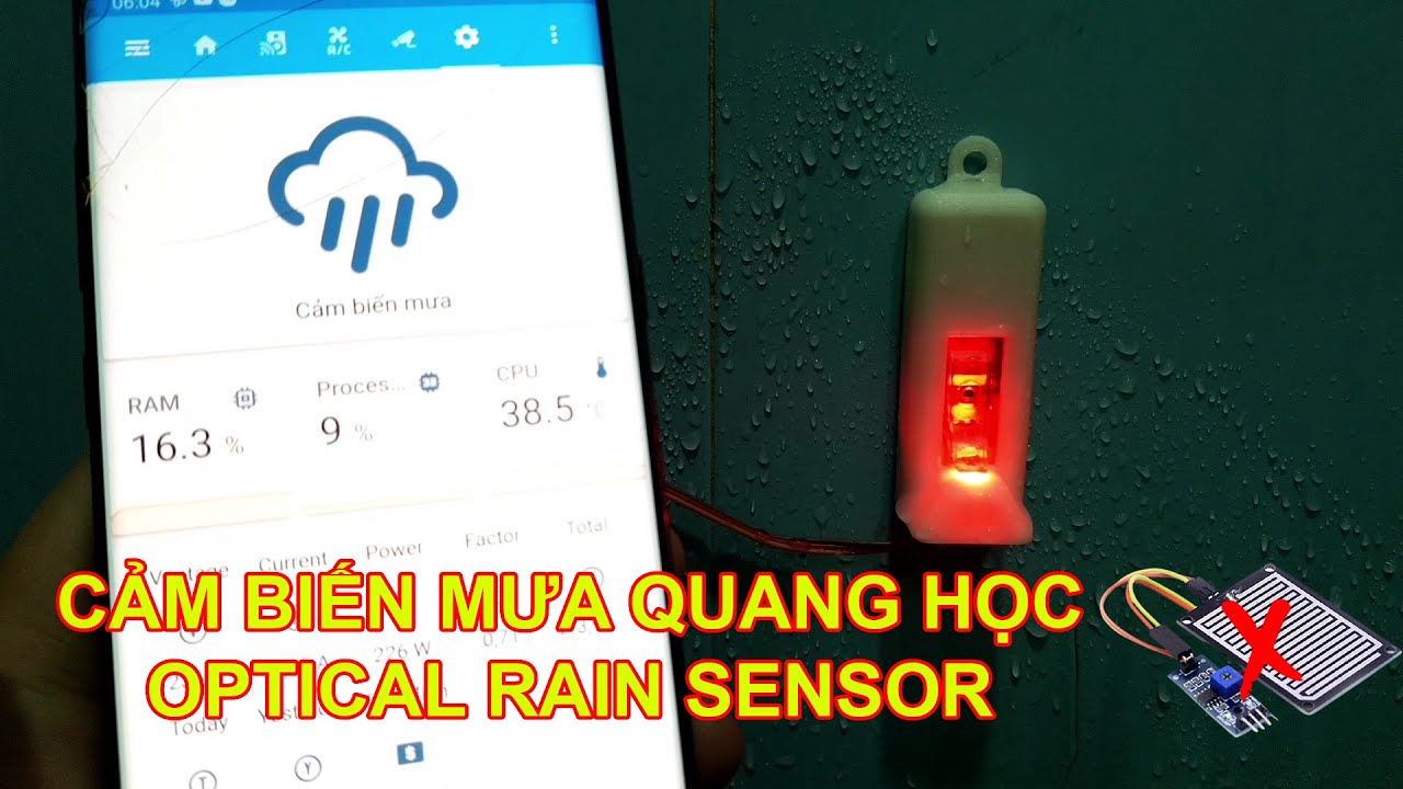 DIY cảm biến mưa quang học giá chỉ 7K | optical rain sensor - YouTube
