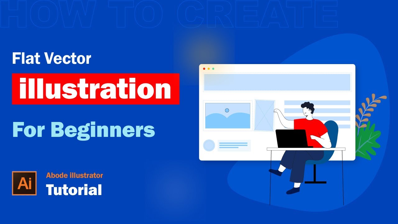 Flat character vector illustration tutorial with sketch in Adobe ...