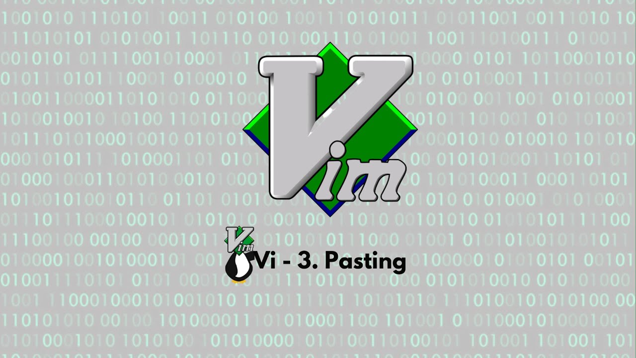 Vi - 3. Pasting - YouTube