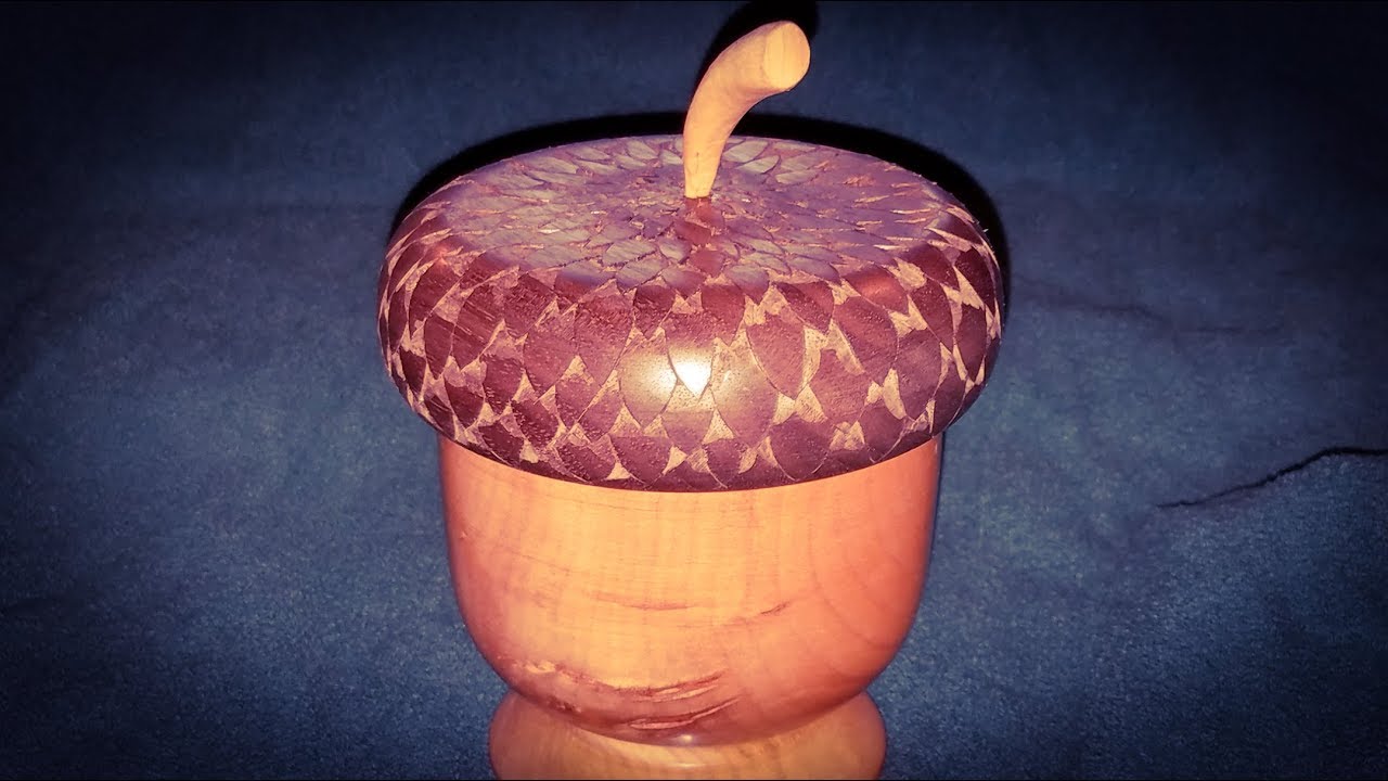 Woodturning an Acorn Box - YouTube