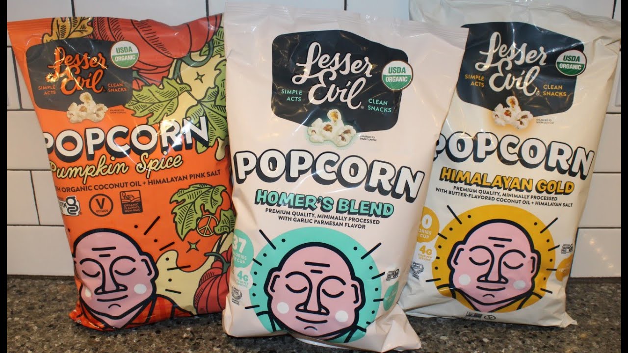 LesserEvil Popcorn: Pumpkin Spice, Homer’s Blend & Himalayan Gold ...