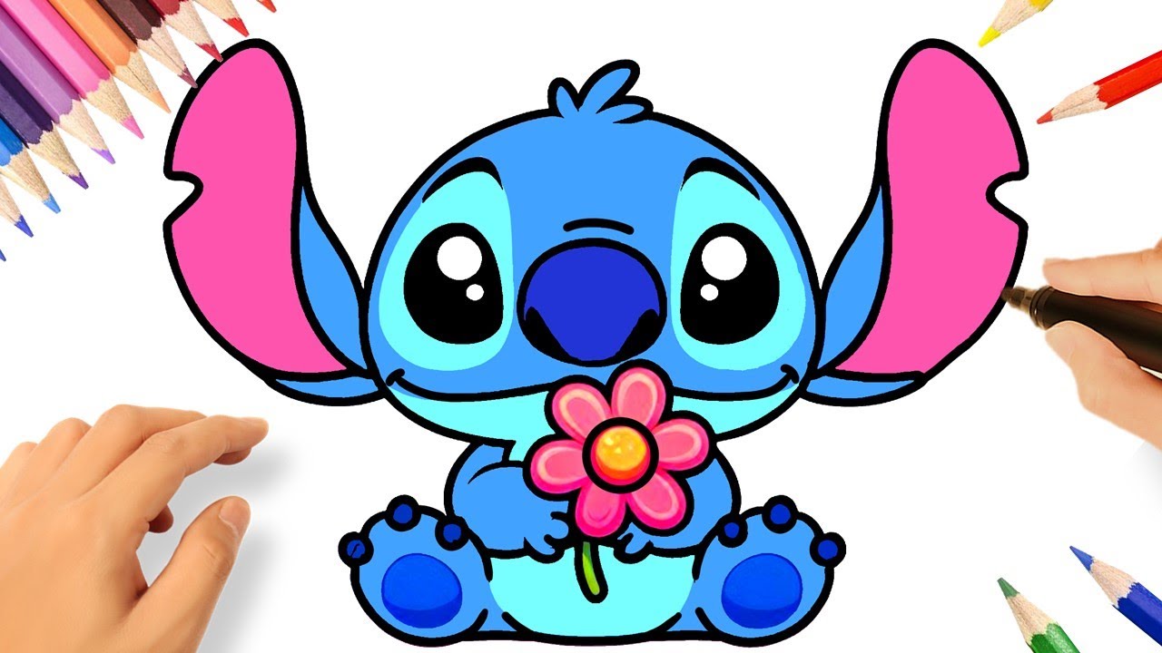 COMO DESENHAR O STITCH FÁCIL 💙 - YouTube