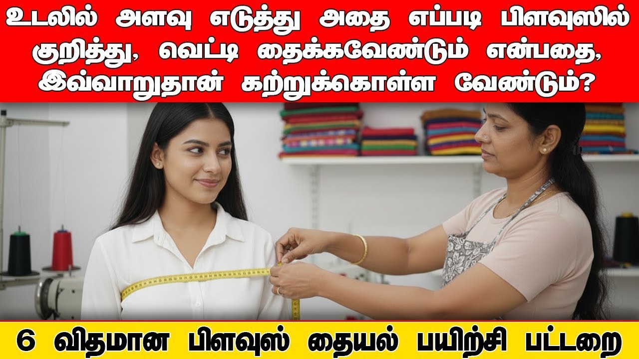 Perfect Body Measurement for Blouse Stitching | Step-by-Step Tailoring ...
