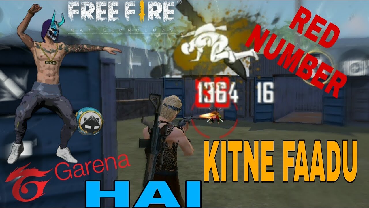 Red Number Kitne Faadu Hai Op Shots !! Garena Free Fire !! Gameplay ...