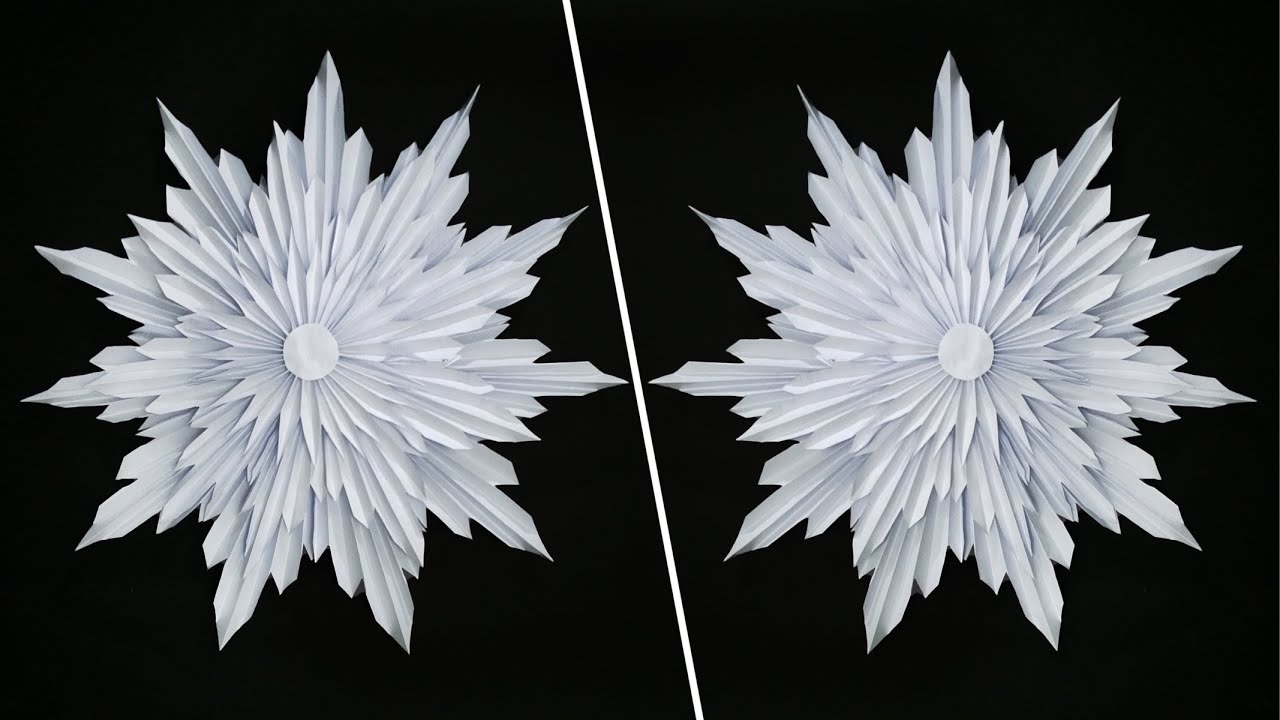 Cara Membuat Snowflakes Dari Kertas HVS | Membuat 3D Pola Salju Dari ...