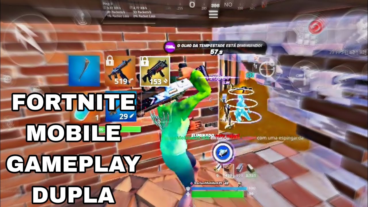 FORTNITE MOBILE GAMEPLAY A 120 FPS || DUPLA || OTIMIZADO!! - YouTube
