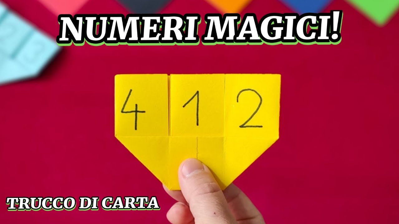 Trucco di Magia di Carta, Semplice Origami, Gioco di Carta, Piegare la ...