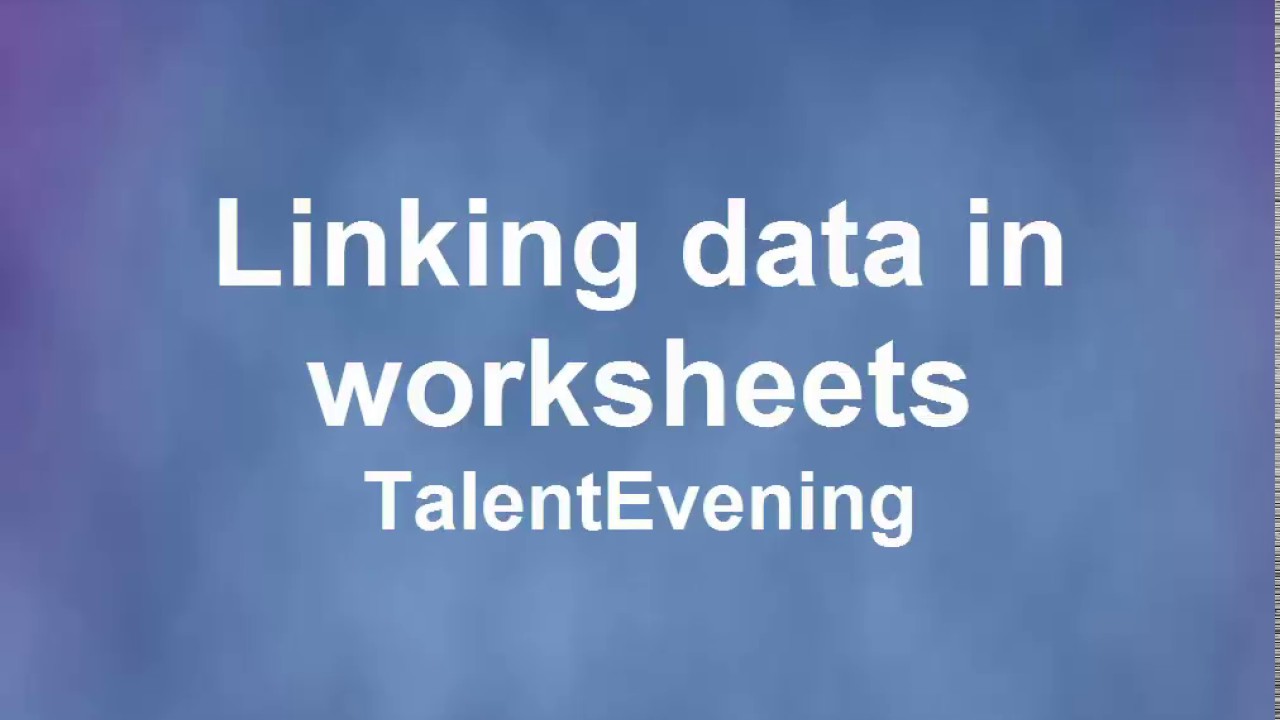 Linking worksheets, involving functions - YouTube