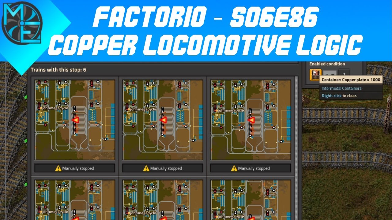 Factorio - S06E86 - Copper Locomotive Logic - YouTube