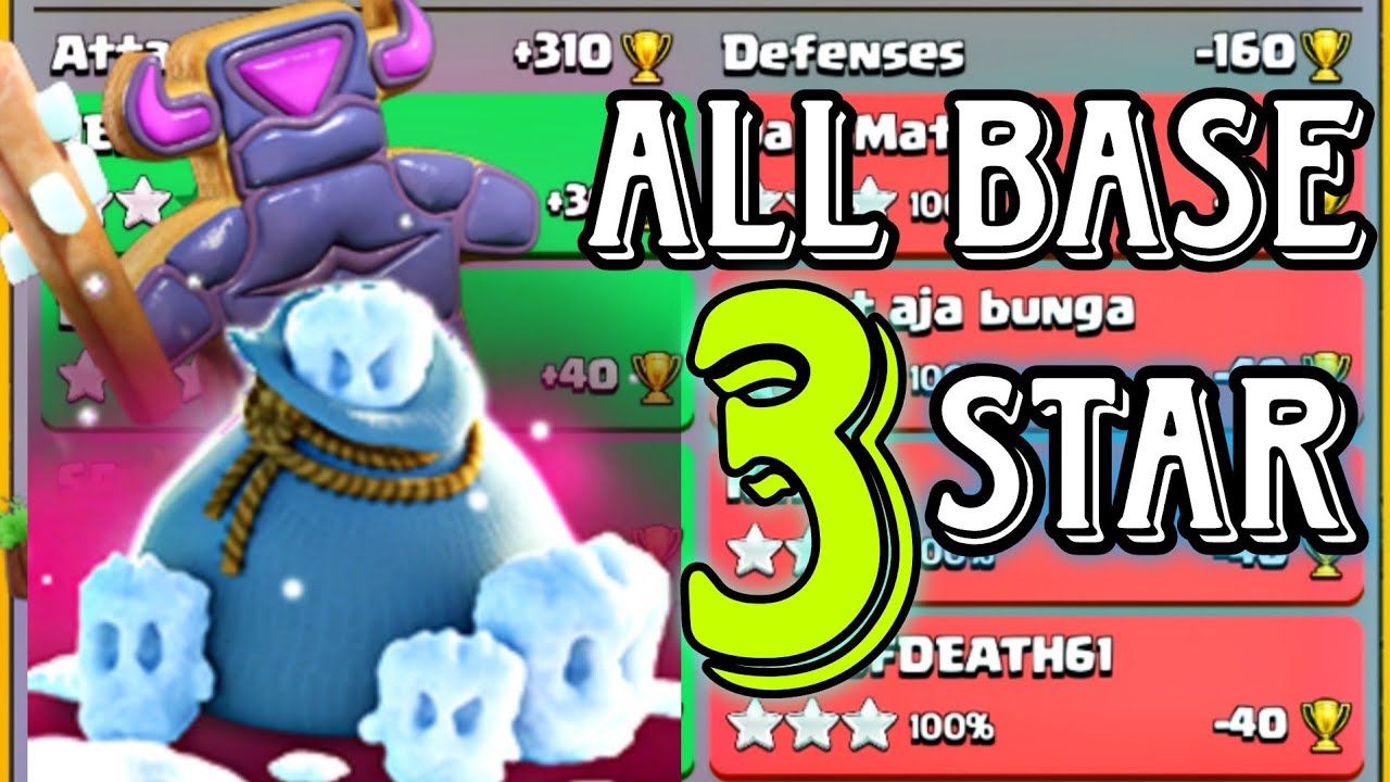 TOWN HALL 16 COOKIE ATTACK FOR Legend League | All Base 3 Star To Easy With Cookie + Root Rider ...