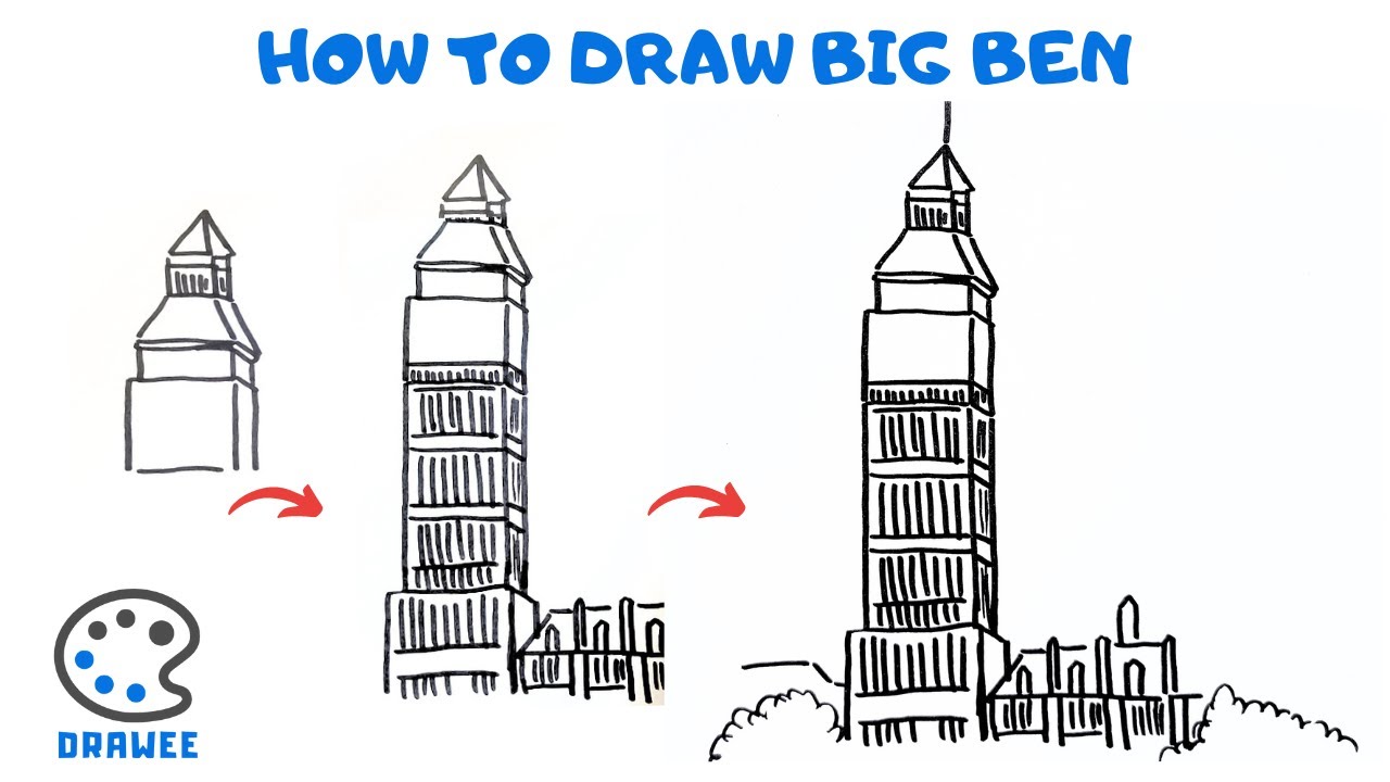 How to draw Big Ben - YouTube