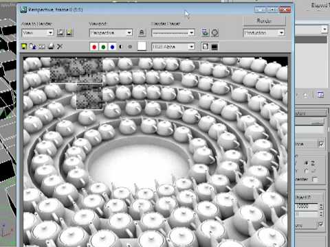 VrayScatter 13 Rotation my mask (stadium) - YouTube