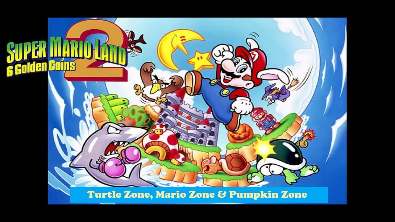Super Mario Land 2: 6 Golden Coins (Game Boy, 1992) Turtle Zone, Mario ...