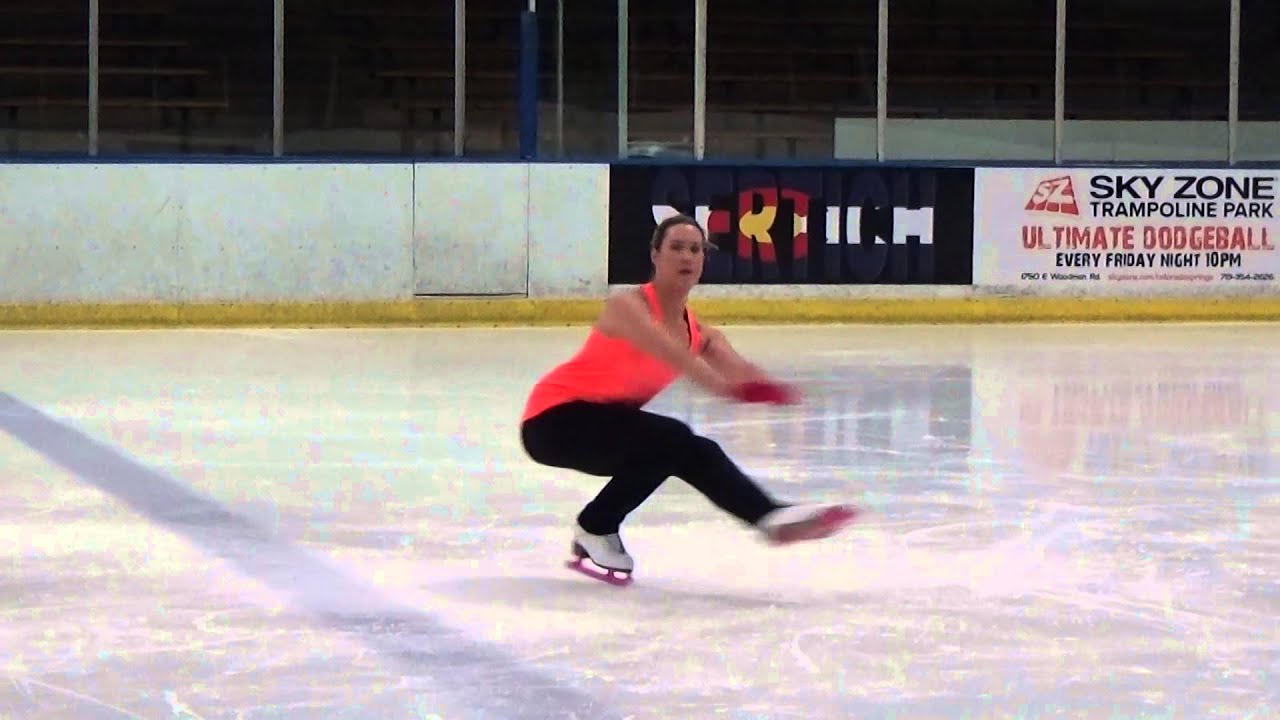 Adult Female Skater combo sit, layback, hair cutter spin - YouTube