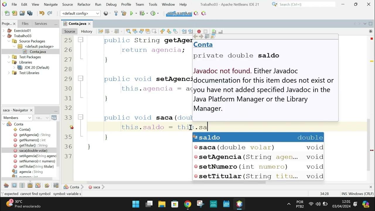 Como criar Projeto e as Classes Java no Netbeans - YouTube