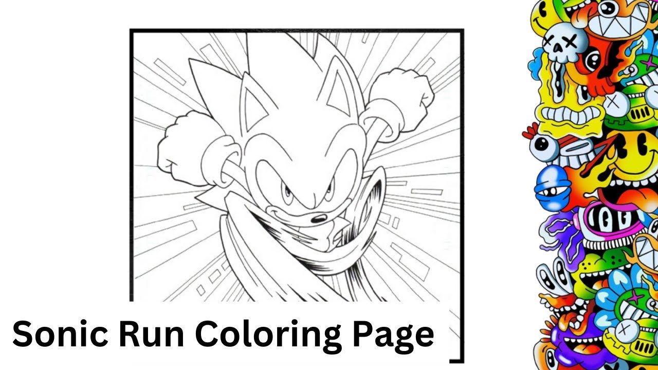 Sonic Run Coloring Pages || #drawing #coloring - YouTube
