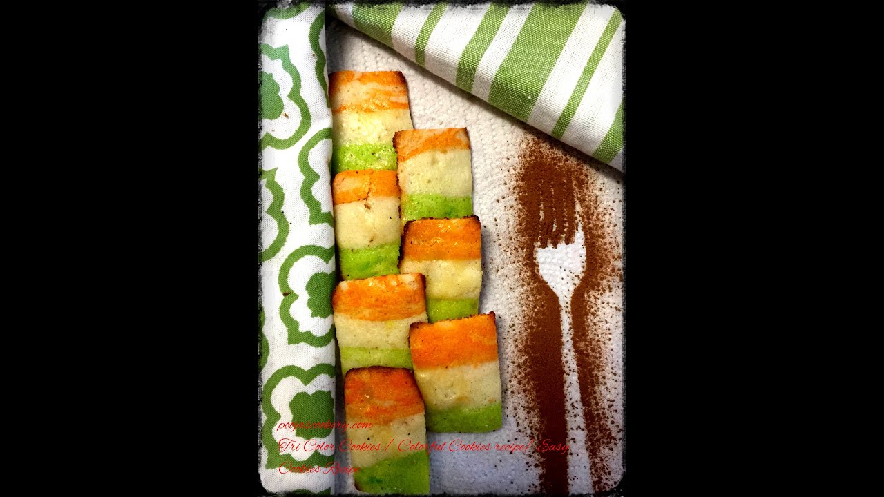 Tri Color Cookies / Colorful Cookies recipe/ Easy Cookies Recipe - YouTube