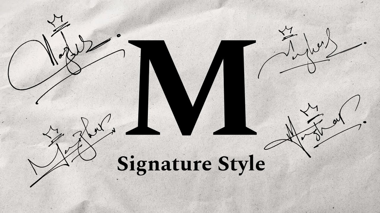 M Signature Style | Signature Style Of My Name | Signature for M - YouTube