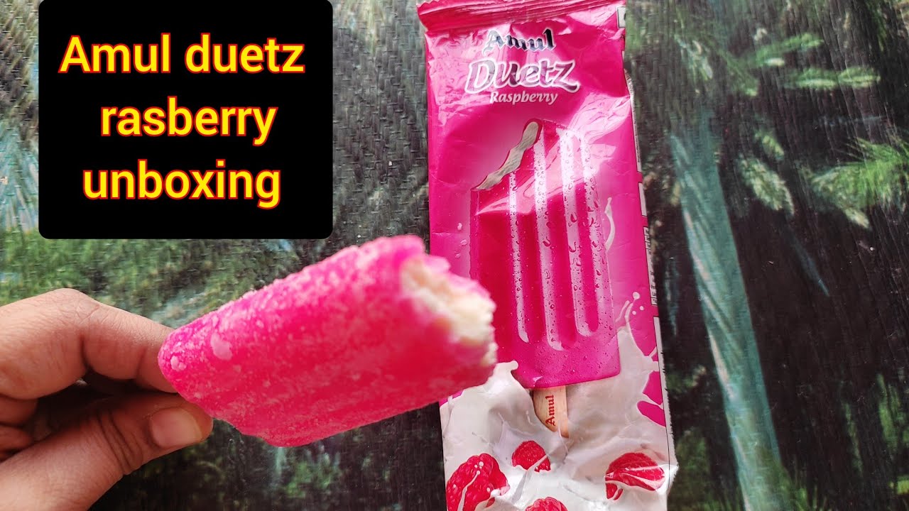 Amul duetz rasberry ice candy unboxing/amul ice cream - YouTube