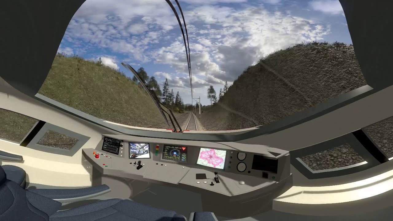 Railway - Train VR - 360 3D - YouTube