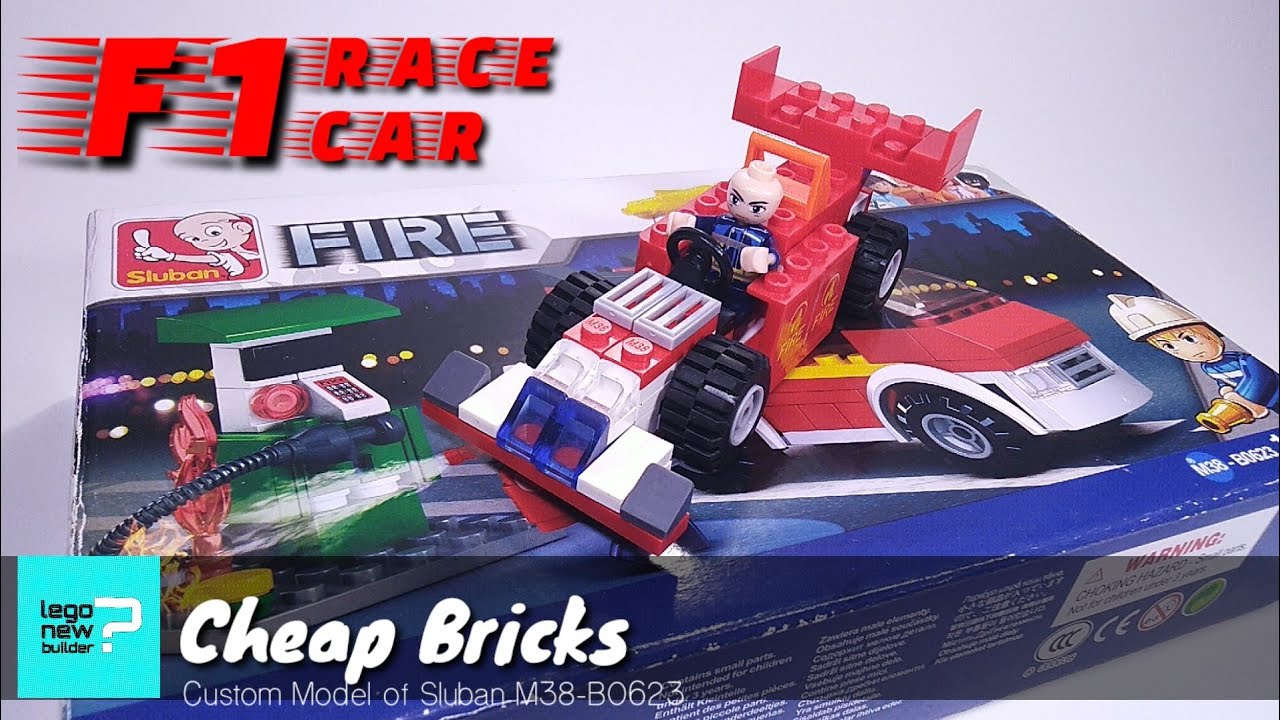 build lego race car from cheap bricks - MOC - YouTube