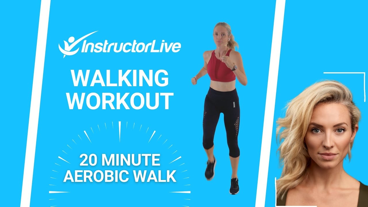 20-Minute Aerobic Walk | Low-Impact Cardio Walking Workout with Carlie ...