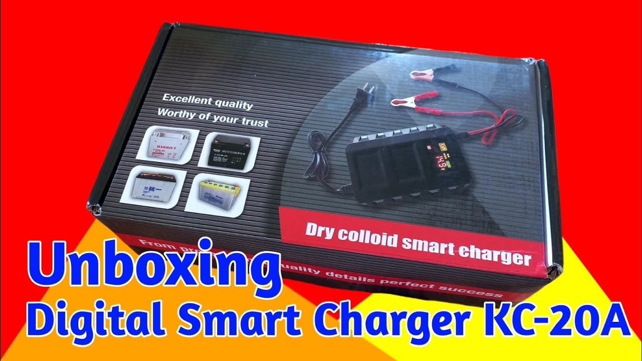 Unboxing Digital Smart Charger KC-20A - YouTube