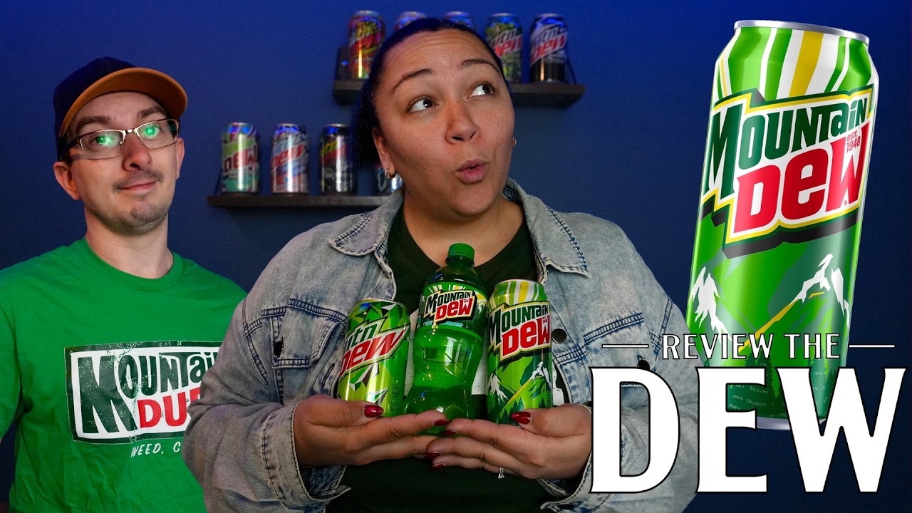 Trying Original Mountain Dew for the FIRST TIME - Review the Dew - YouTube