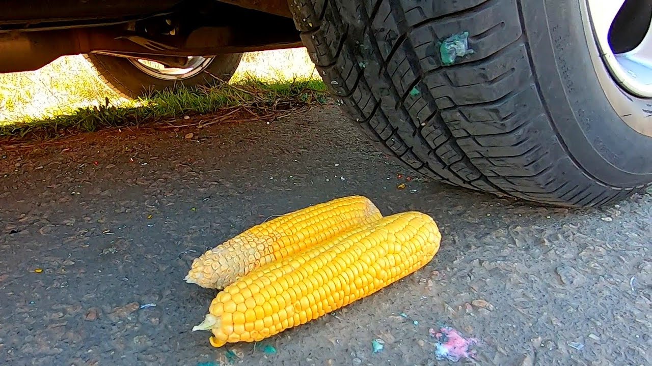 Crushing Crunchy & Soft Things by Car! Experiment Car vs Corn - YouTube