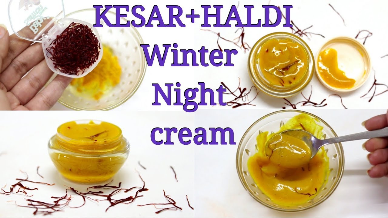 Winter moisturising kesar night cream/ homemade night cream / night ...