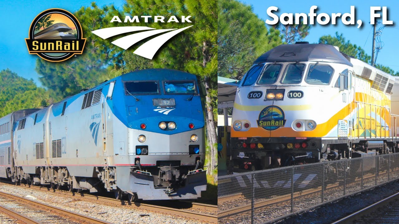 (4K) MLK Day Railfanning in Sanford, FL (SunRail + Amtrak Auto Train ...