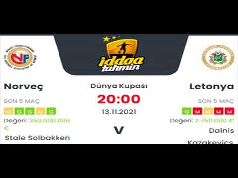 Norveç Letonya İddaa Tahminleri 13 Kasım 2021 #iddaa