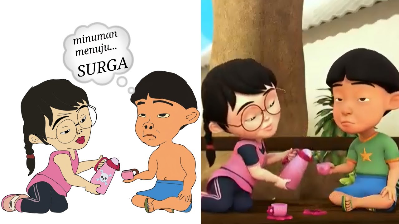 CARTOON MEME VIDEO || mail di kasih minum meymey || drawing meme lucu ...
