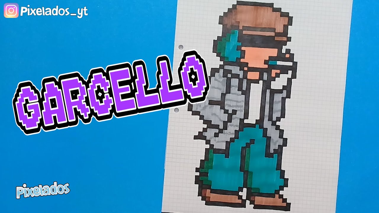 COMO DIBUJAR GARCELLO FNF PIXEL ART - PIXELADOS - YouTube