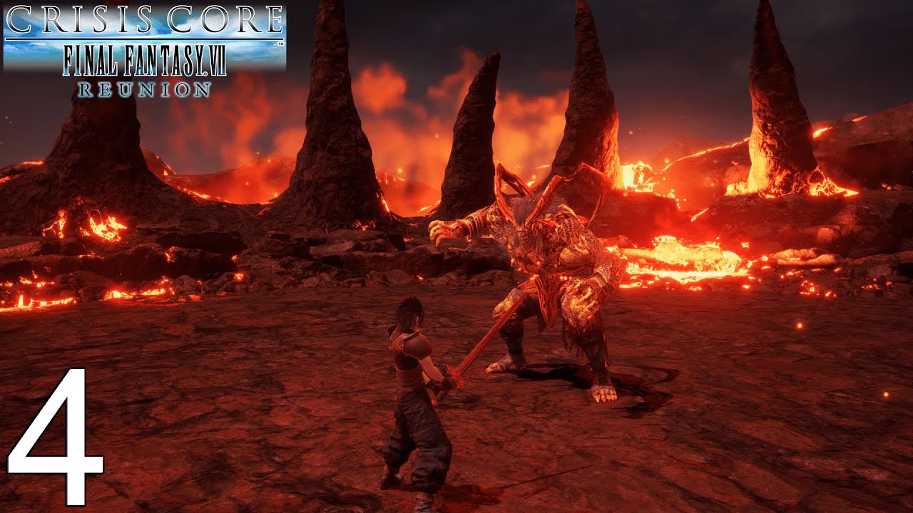 Crisis Core FF VII Reunion [Hard Mode] Walkthrough Part 4 Ifrit - YouTube