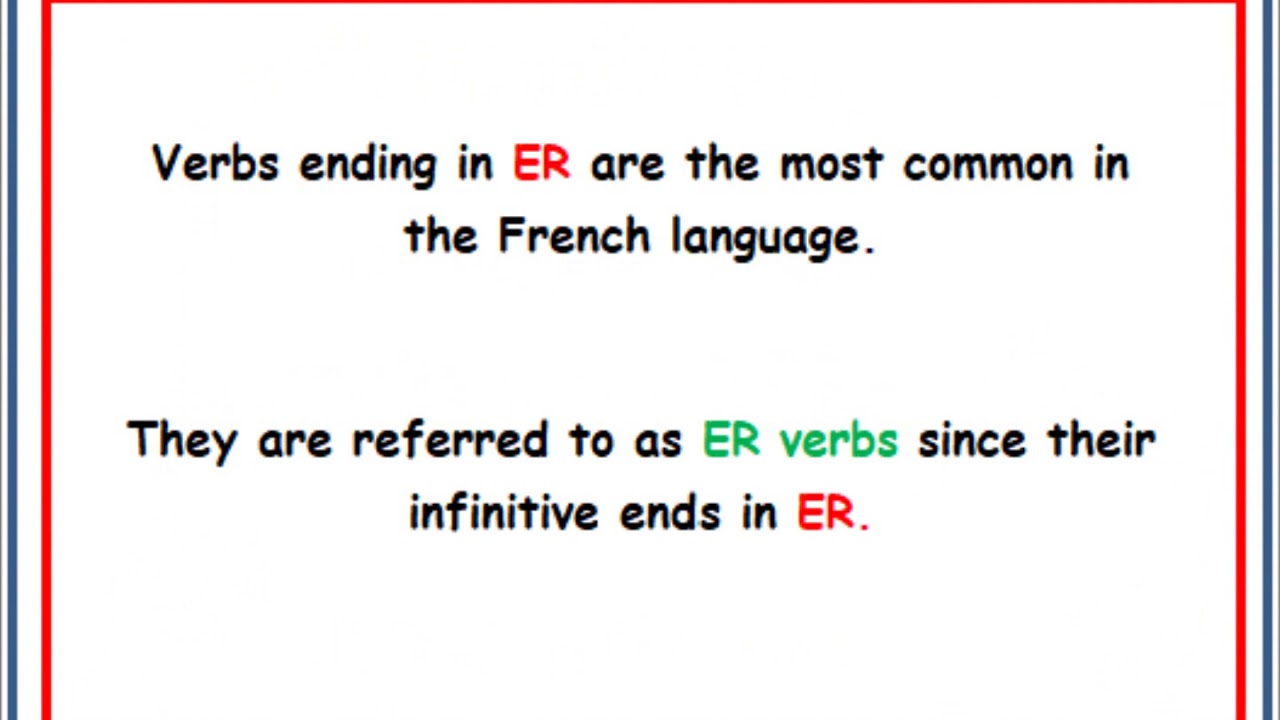 French ER Verbs For GCSE || Learn French Verbs || Yippee Learning ...