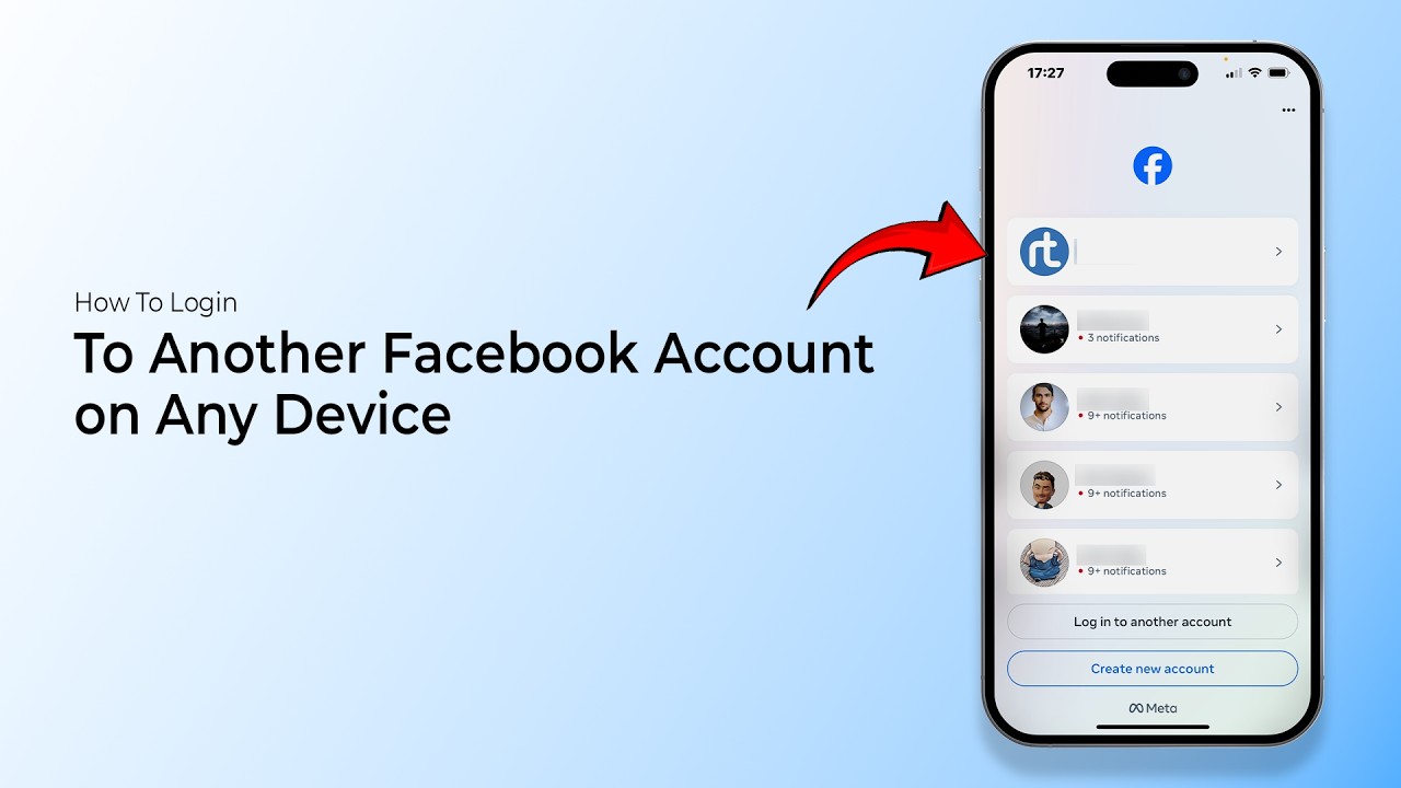 How To Login To Another Facebook Account on Any Device? - YouTube
